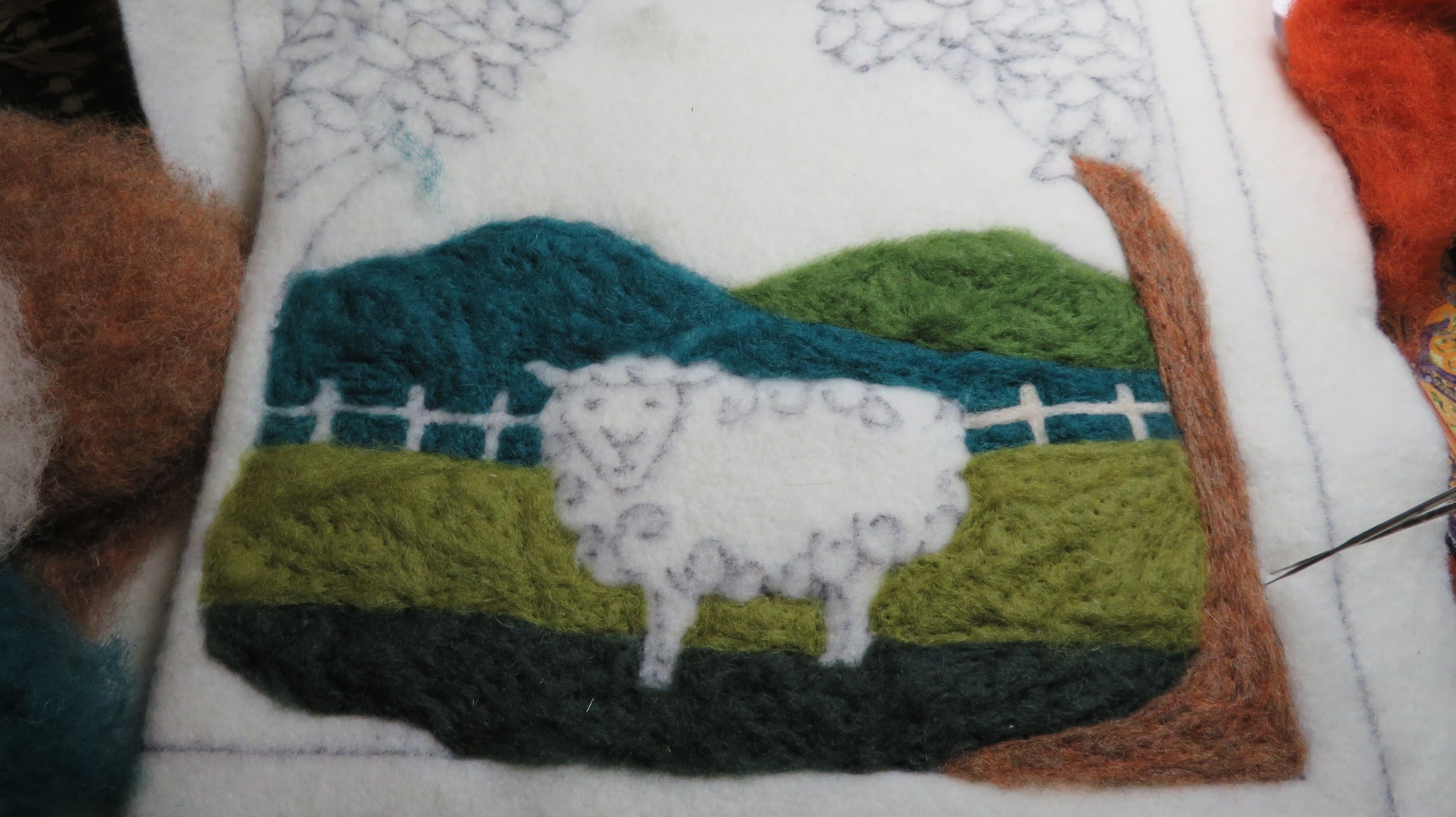 Folk Art Sheep: Neysa Russo Felted Tapestry Kit – PortFiber